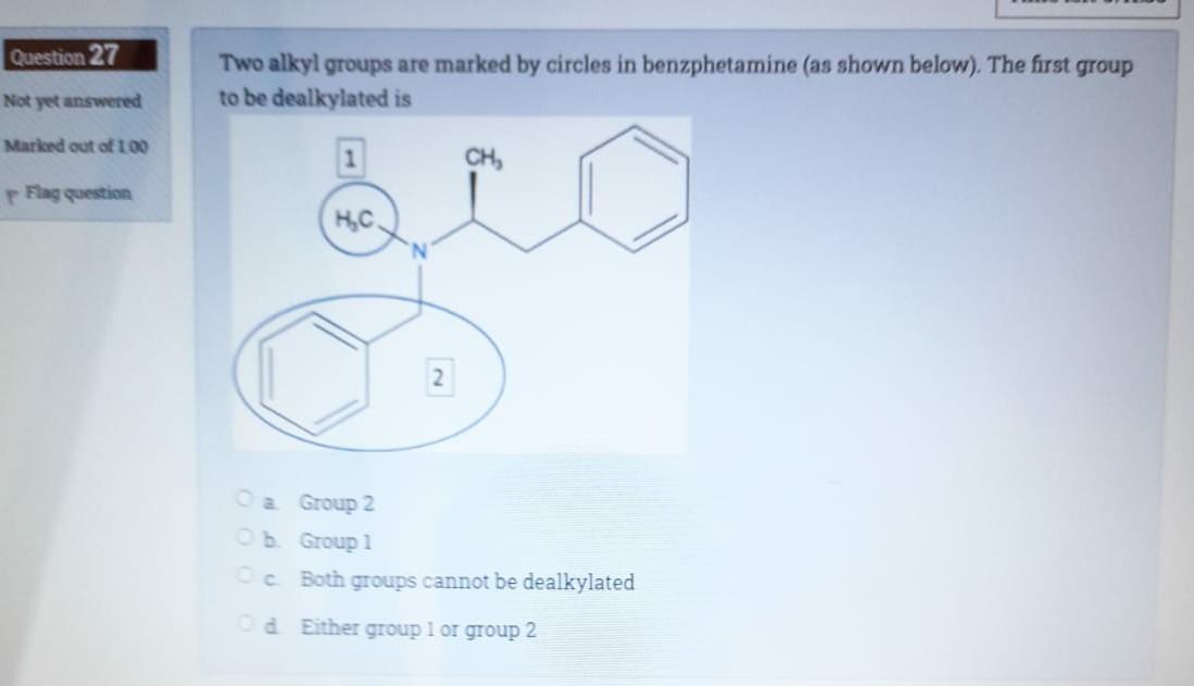 Solved Question 27 Two alkyl groups are marked by circles in | Chegg.com