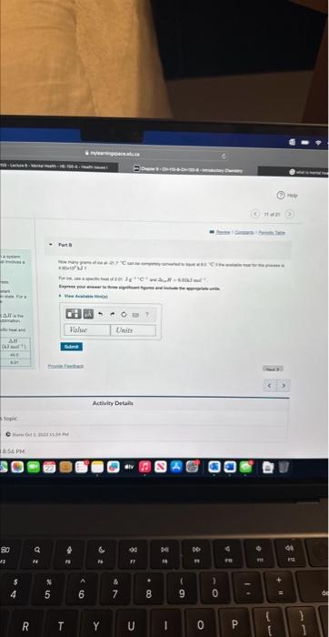 Solved Heat, q. is energy transferred betieen a system and | Chegg.com