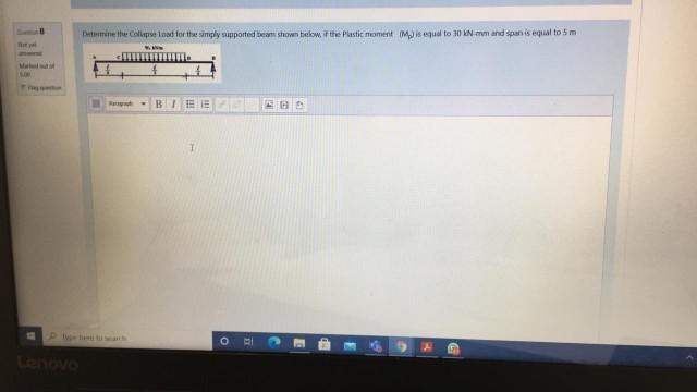 Solved Determine the collapse land for the simply supported | Chegg.com