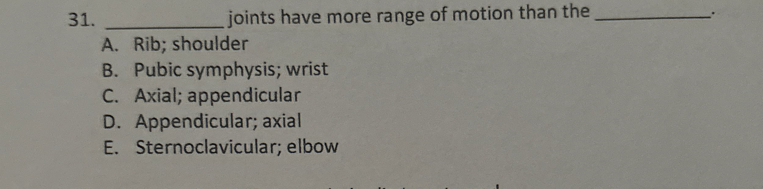 High Quality SOLUTION joints have more range of motion than the q,A. ﻿Rib; | Chegg.com