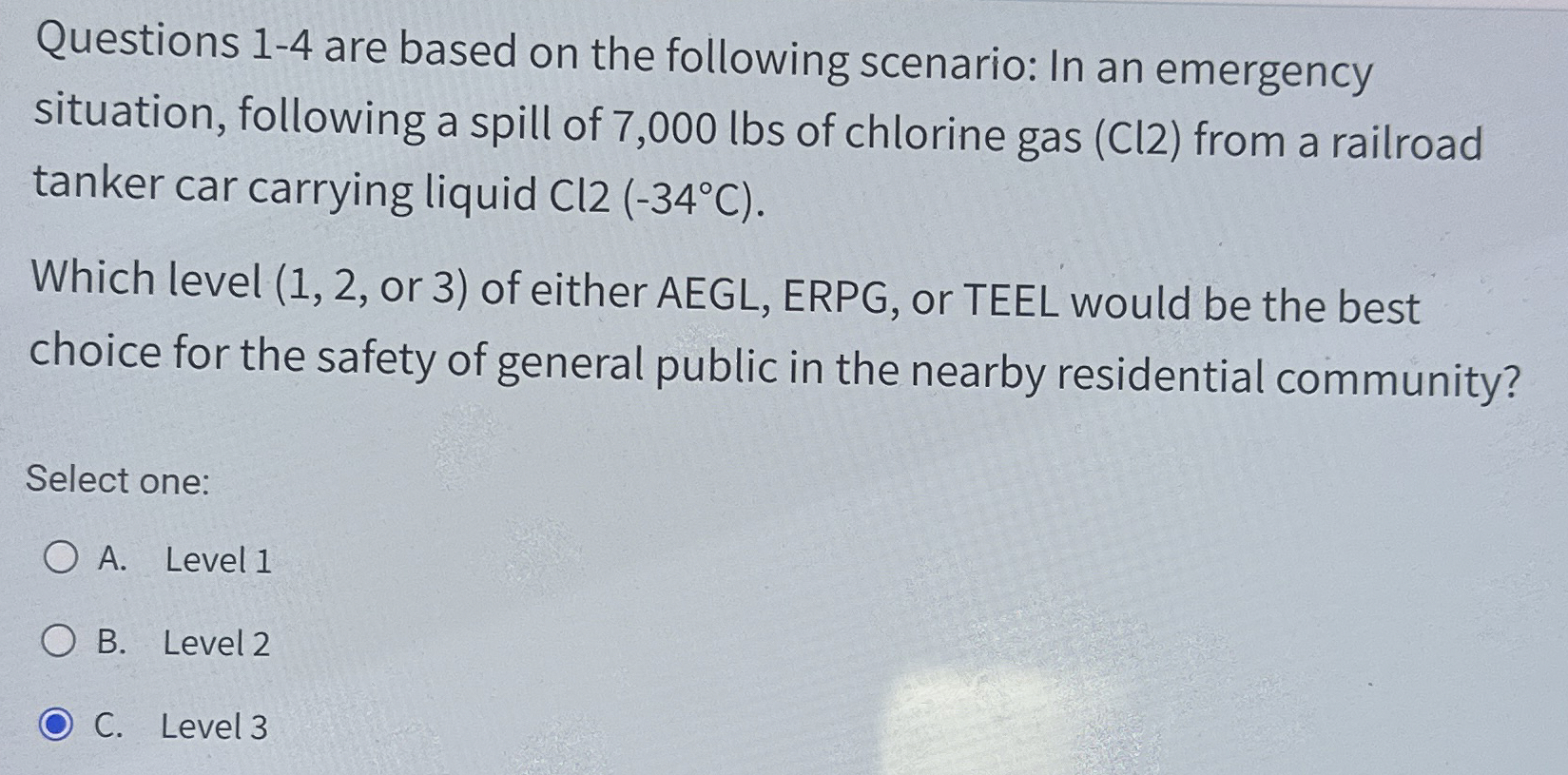 Solved Questions 1-4 ﻿are based on the following scenario: | Chegg.com