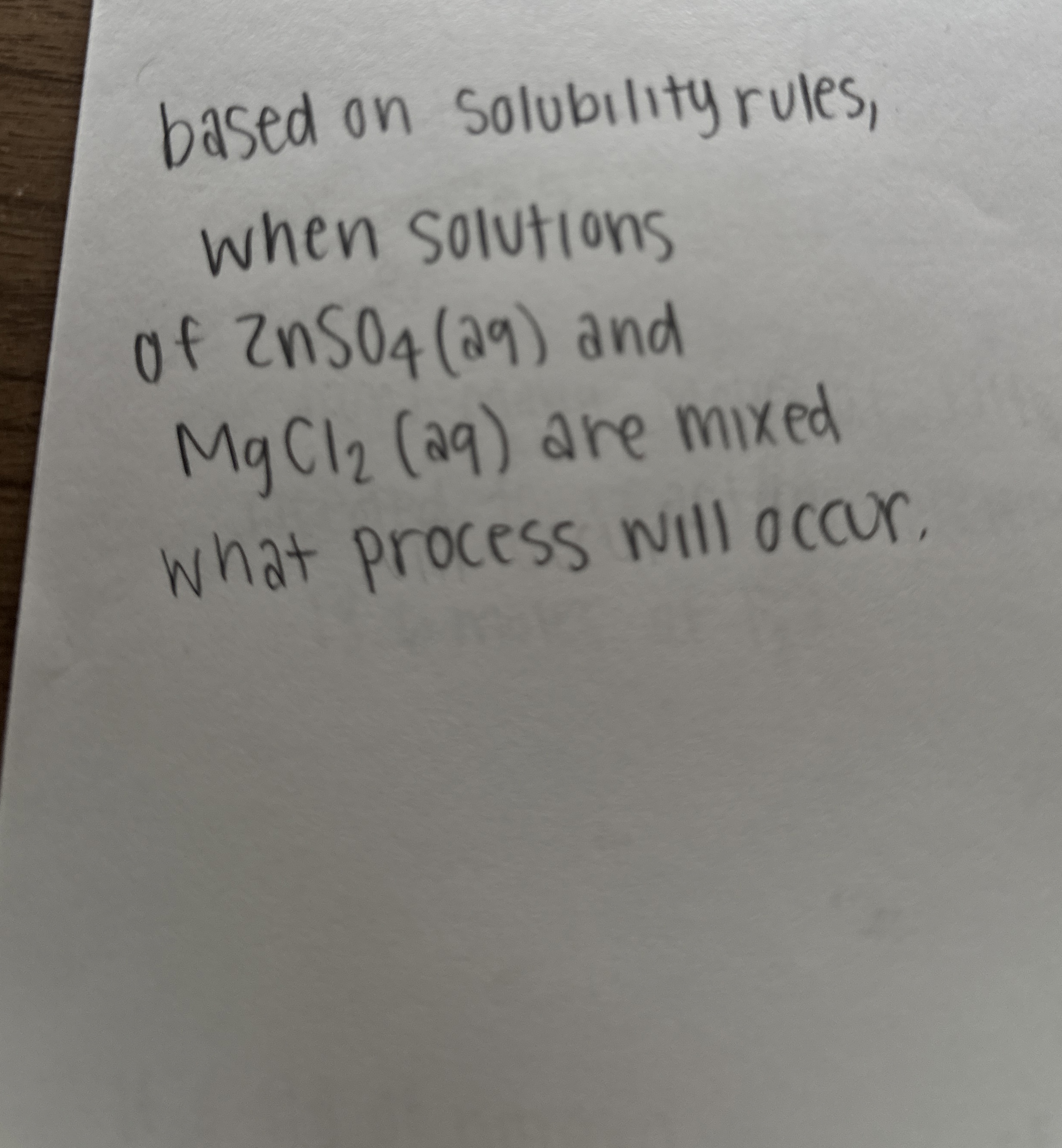 Solved based on solubility rules, when solutions of | Chegg.com