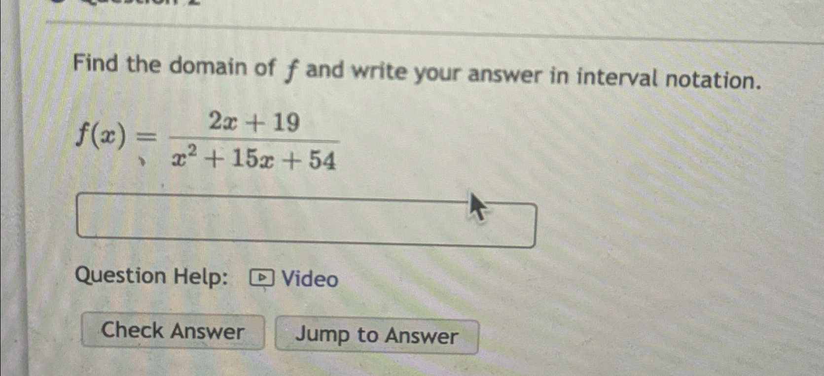 Solved Find the domain of f ﻿and write your answer in | Chegg.com