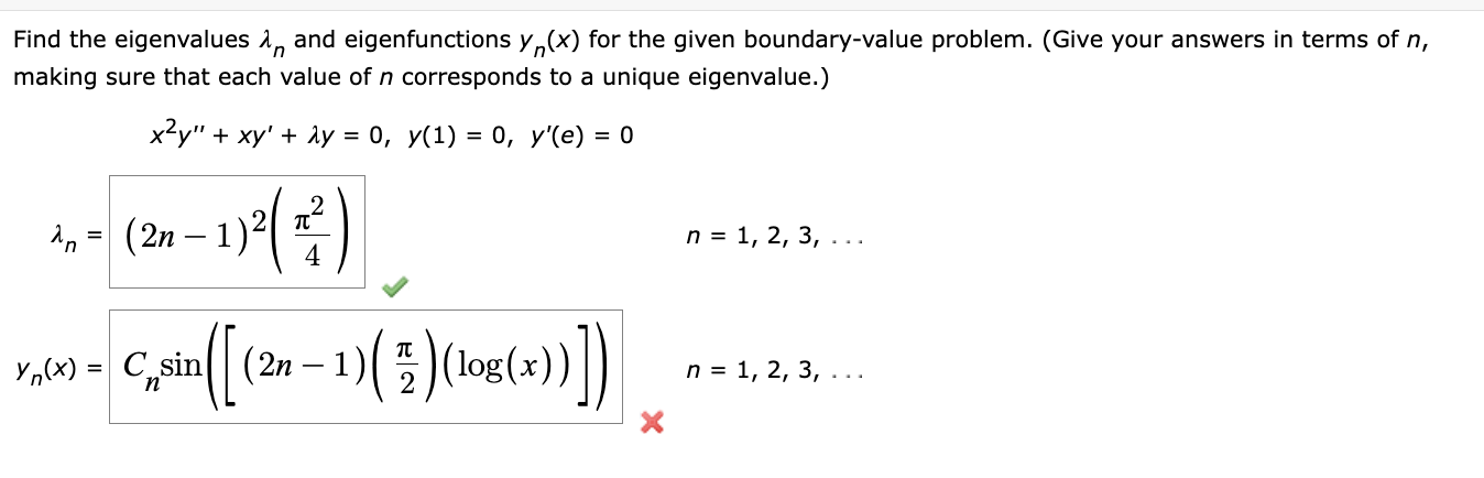 Solved Find the eigenvalues λn ﻿and eigenfunctions yn(x) | Chegg.com
