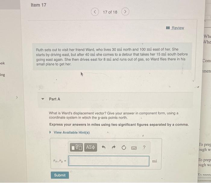 Solved Ruth sets out to visit her friend Ward, who lives | Chegg.com