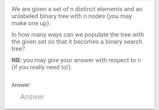 Solved The preorder traversal sequence of a binary search | Chegg.com