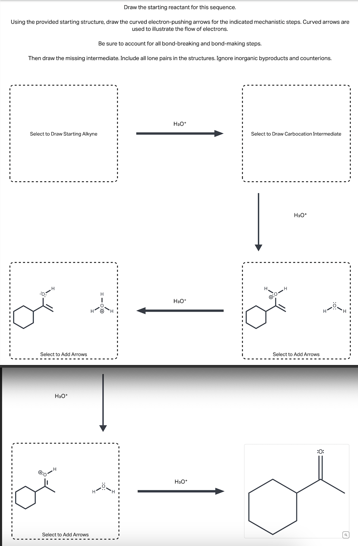 Solved Draw the starting reactant for this sequence.Using | Chegg.com