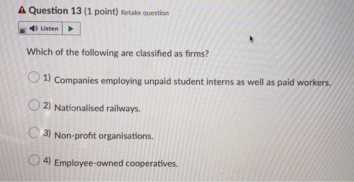 Solved A Question 10 (2 points) Retake question Listen Which | Chegg.com Solved A Question 10 (2 points) Retake question Listen Which | Chegg.com