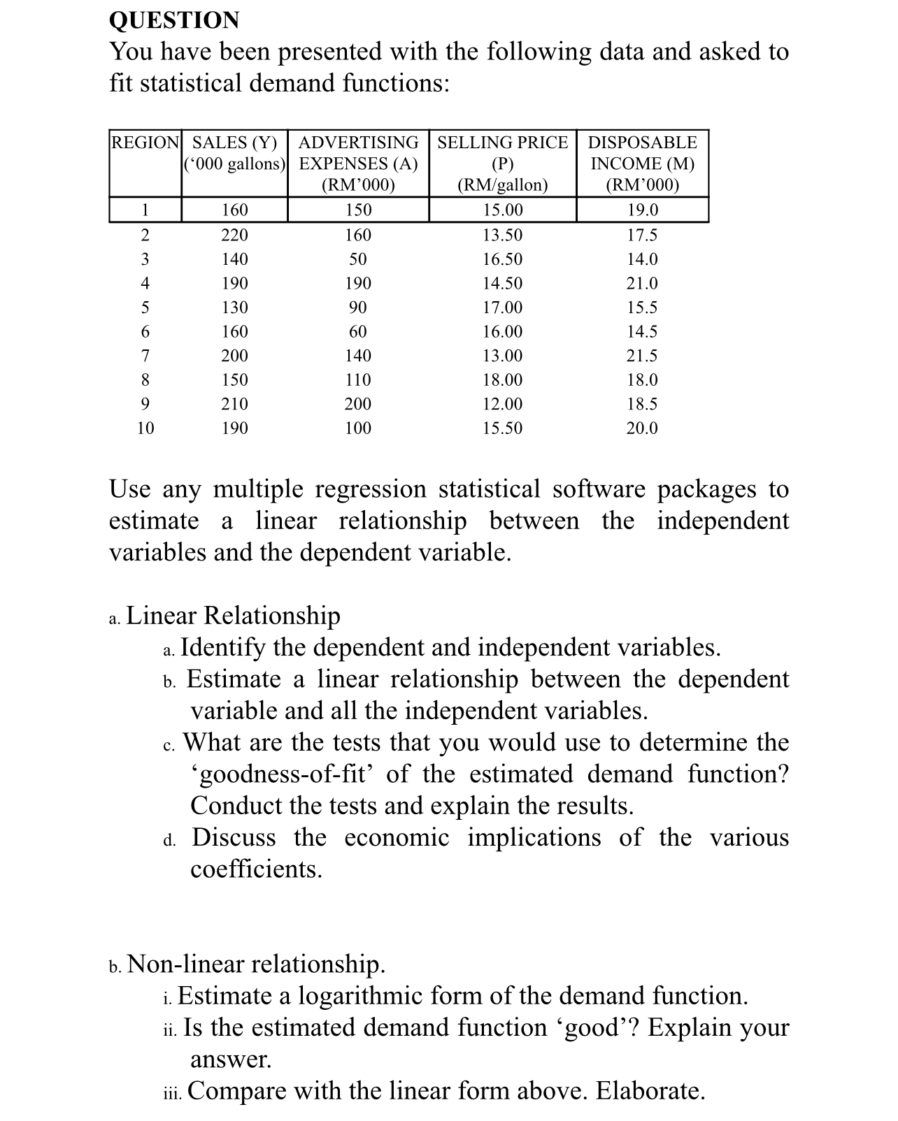 Solved QUESTIONYou have been presented with the following | Chegg.com