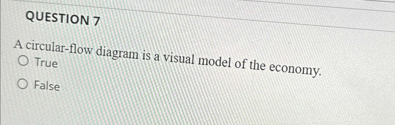 Solved QUESTION 7A circular-flow diagram is a visual model | Chegg.com