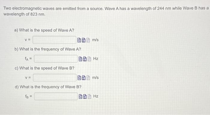 Solved Two electromagnetic waves are emitted from a source. | Chegg.com