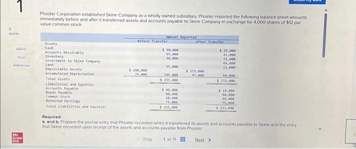 Solved 5 points eBook Print References Mc Graw Hill Phoster | Chegg.com