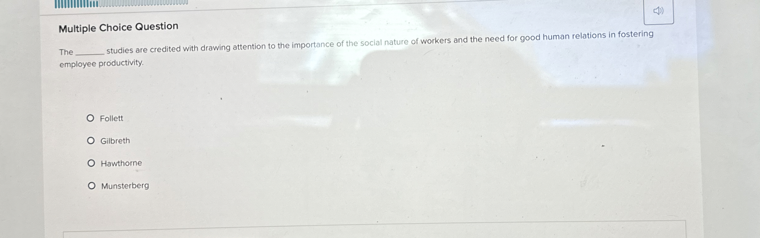 Solved Multiple Choice QuestionThe studies are credited with | Chegg.com