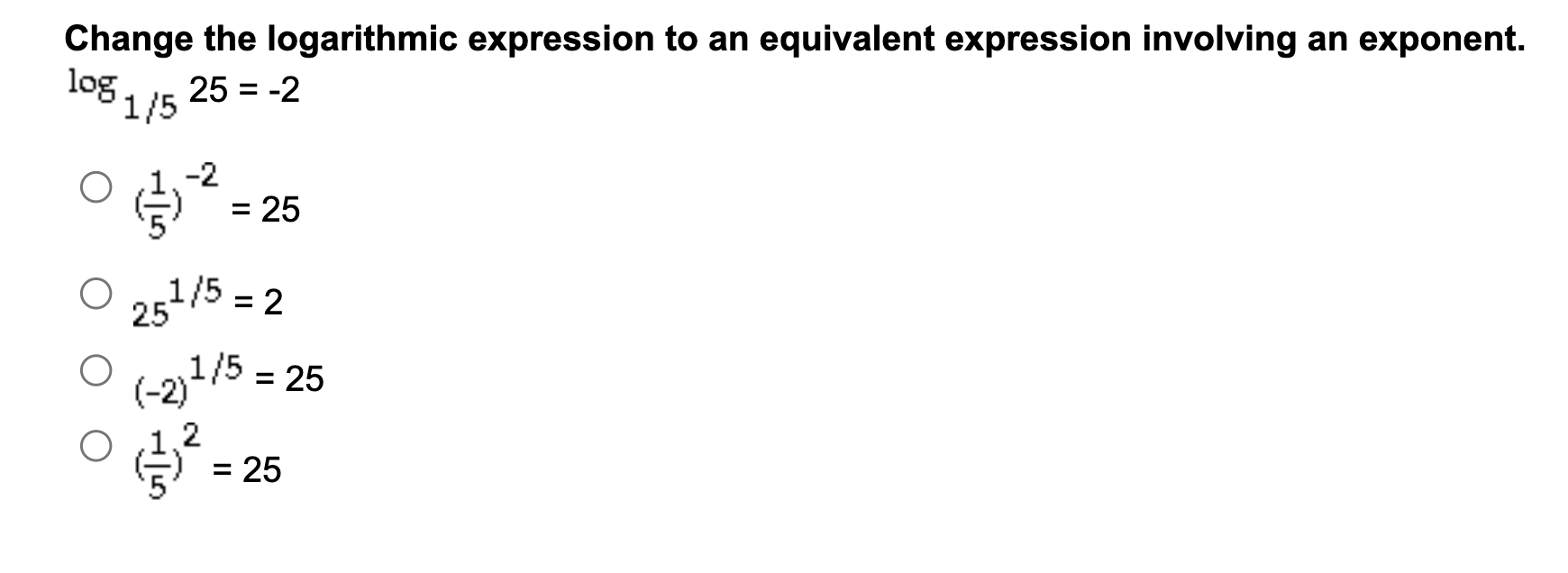 Solved Change the logarithmic expression to an equivalent | Chegg.com