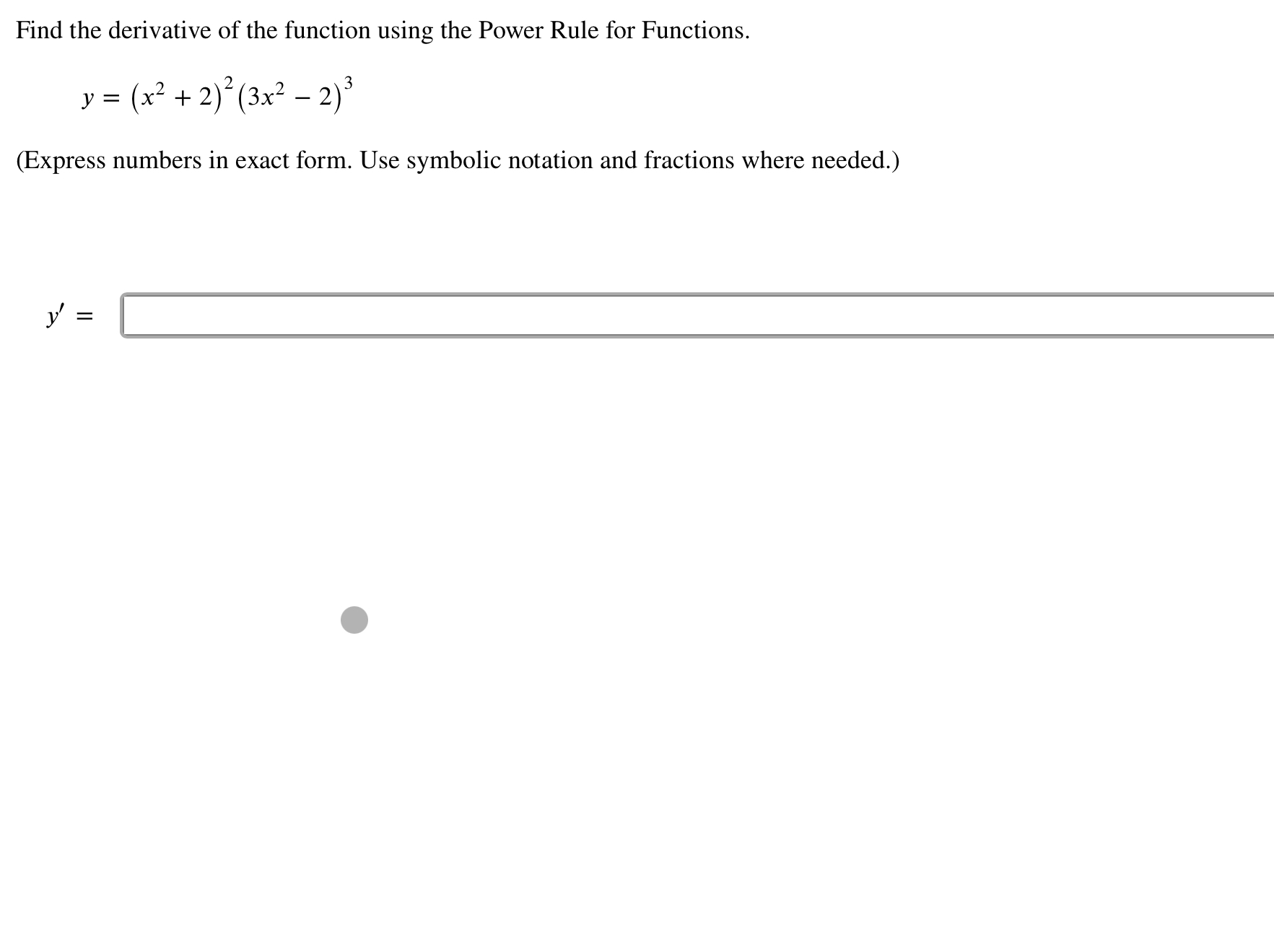 Solved Find the derivative of the function using the Power | Chegg.com