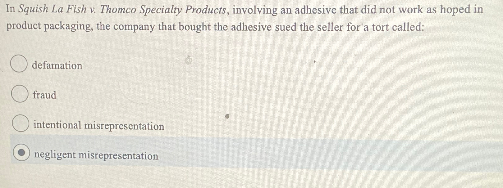 Solved In Squish La Fish v. ﻿Thomco Specialty Products, | Chegg.com