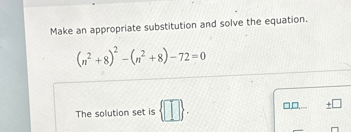 Solved Make an appropriate substitution and solve the | Chegg.com