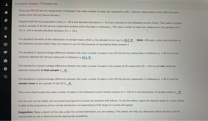 Solved : Complete: Chapter 7 Problem Set There are 559 | Chegg.com