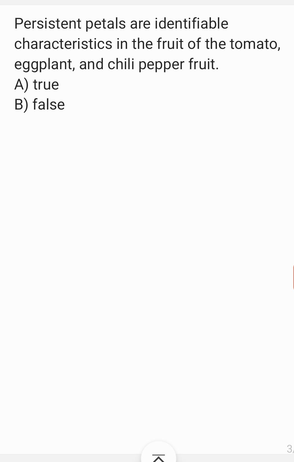 Solved Persistent petals are identifiable characteristics in | Chegg.com