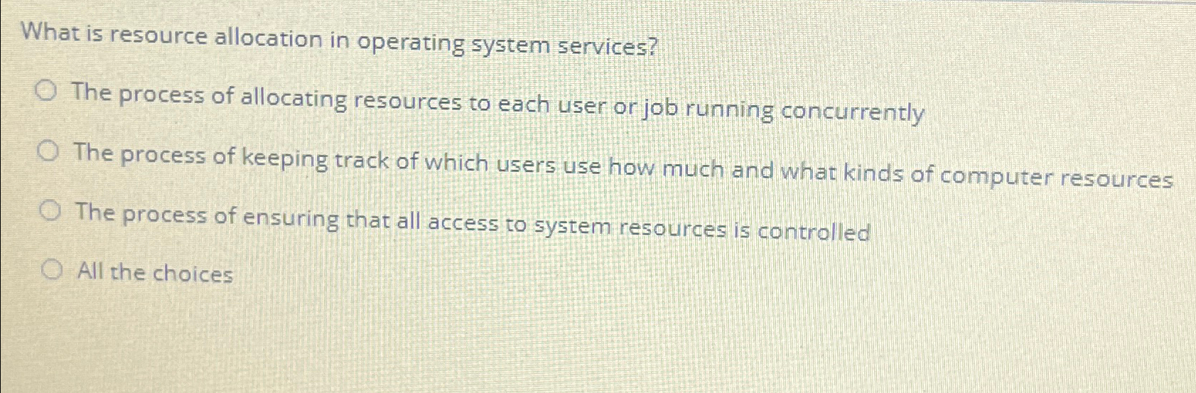 Solved What is resource allocation in operating system | Chegg.com