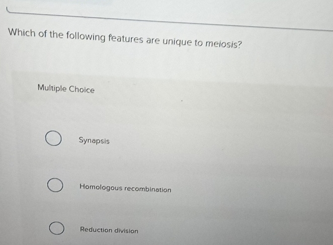 Solved Which of the following features are unique to | Chegg.com