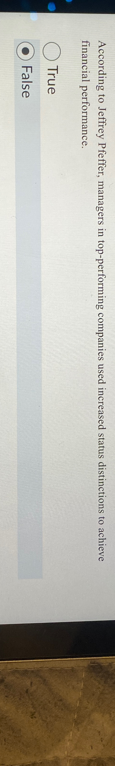 Solved According to Jeffrey Pfeffer, managers in | Chegg.com