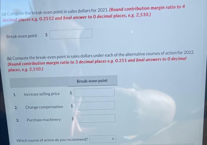 Solved Blossom Inc. had a bad year in 2021. For the first | Chegg.com