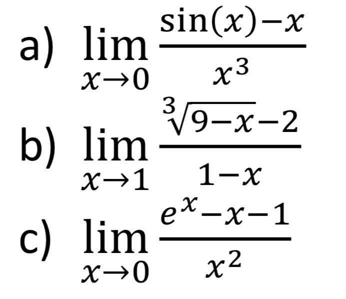 Solved Find the limit values: | Chegg.com