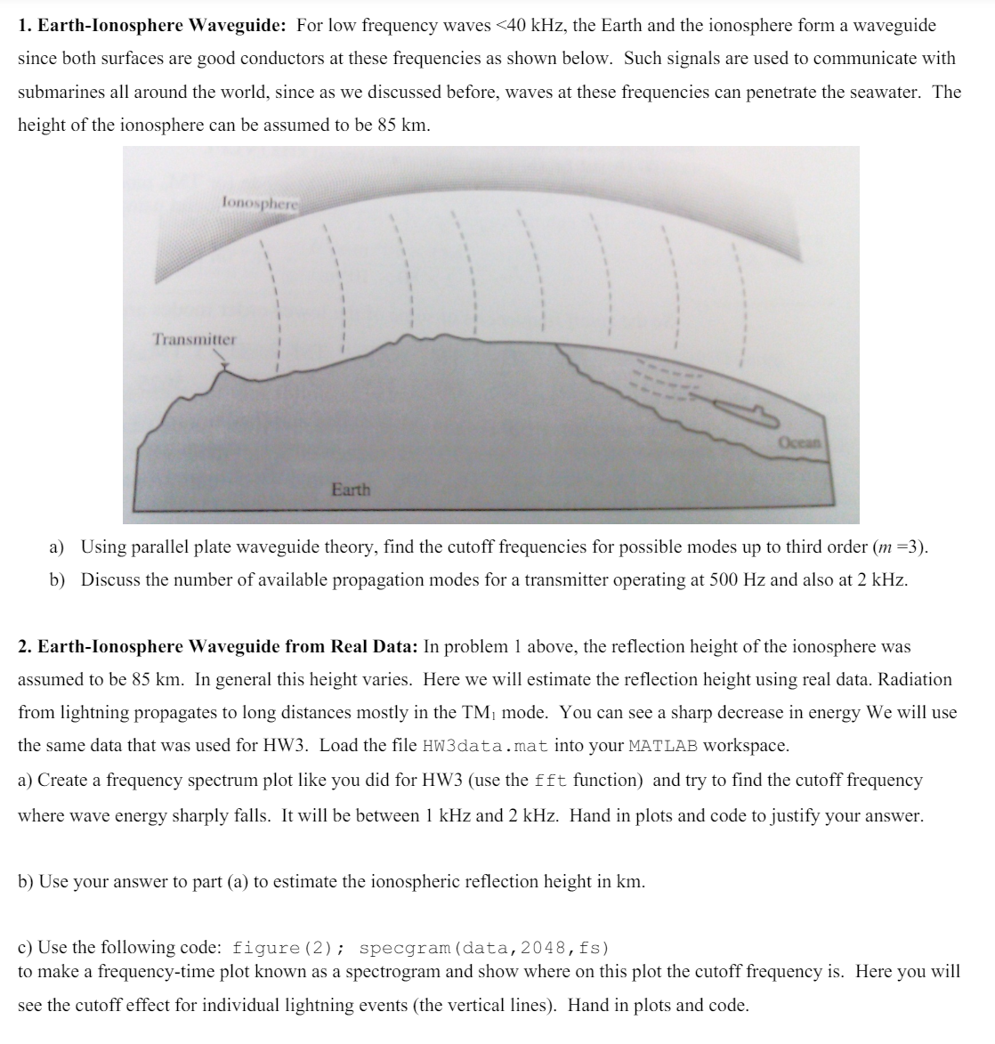 Show all work, MATLAB code, and plots clearly. | Chegg.com