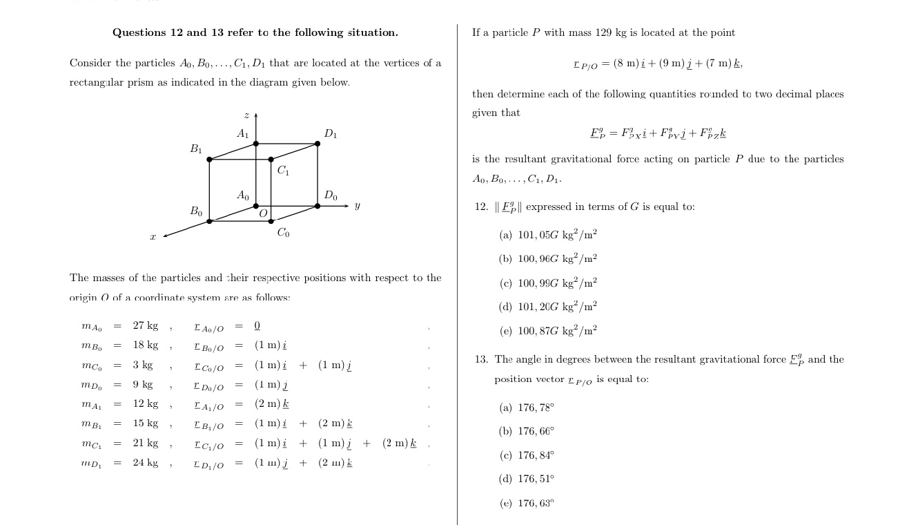 Solved Questions 12 ﻿and 13 ﻿refer to the following | Chegg.com
