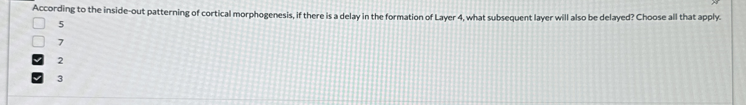 Solved According to the inside-out patterning of cortical | Chegg.com