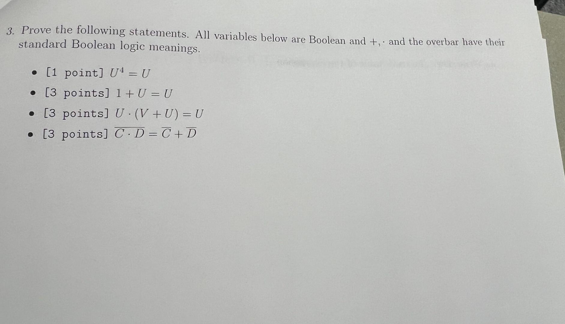 Solved 3. Prove the following statements. All variables | Chegg.com