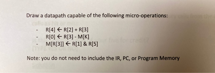 Draw a datapath capable of the following | Chegg.com