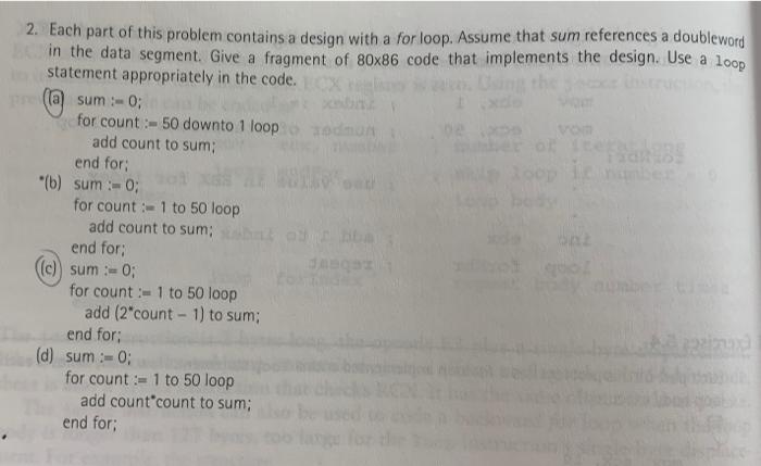 Solved 2. Each part of this problem contains a design with a | Chegg.com