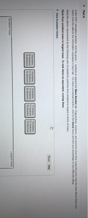 Solved Part A In the PhET simulation window, click the green | Chegg.com