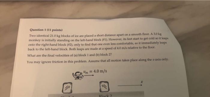 Solved Question 1 (11 points) Two identical 21.0 kg blocks | Chegg.com