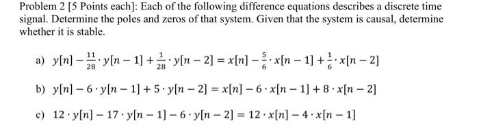 Solved Problem 2 [5 Points each]: Each of the following | Chegg.com