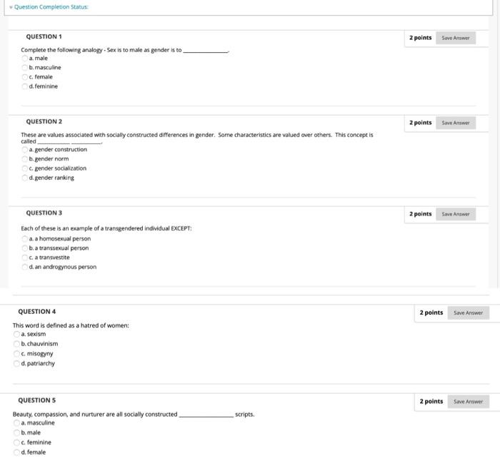 Solved Question Completion Status: 2 points Sove Awe | Chegg.com