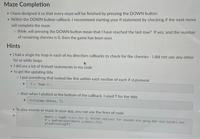 Solved Create a MATLAB app that is a maze solving game. Your | Chegg.com