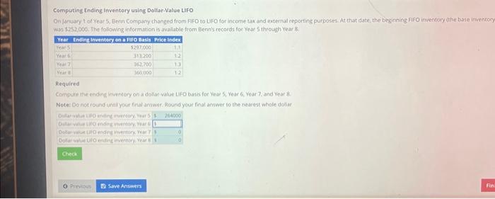 Solved Computing Ending Inventory using Dollar-Value LIFO | Chegg.com