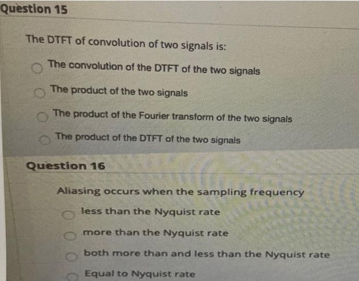 Solved The DTFT of convolution of two signals is: The | Chegg.com