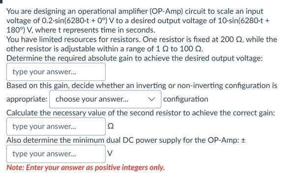 Solved You are designing an operational amplifier (OP-Amp) | Chegg.com