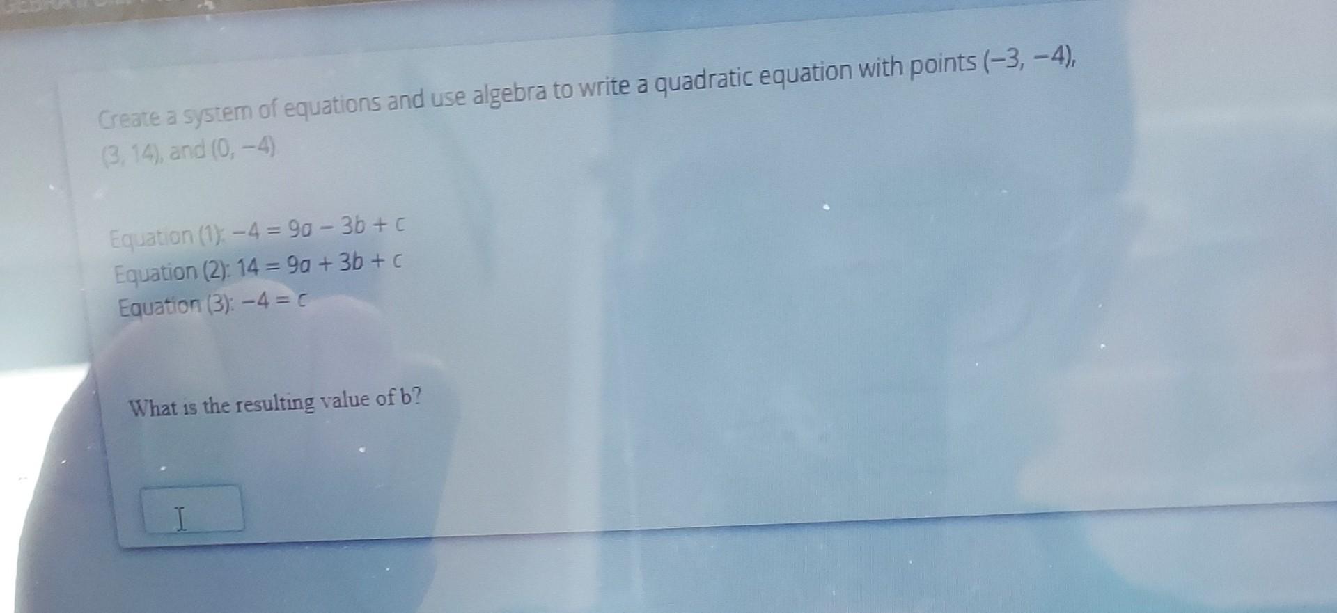Solved Create a system of equations and use algebra to write | Chegg.com