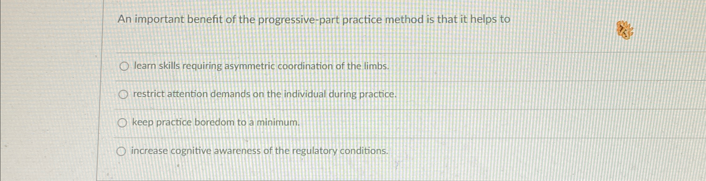 Solved An important benefit of the progressive-part practice | Chegg.com