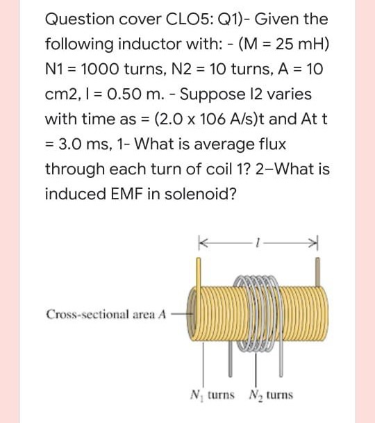 Solved Question cover CLO5: Q1)- Given the following | Chegg.com