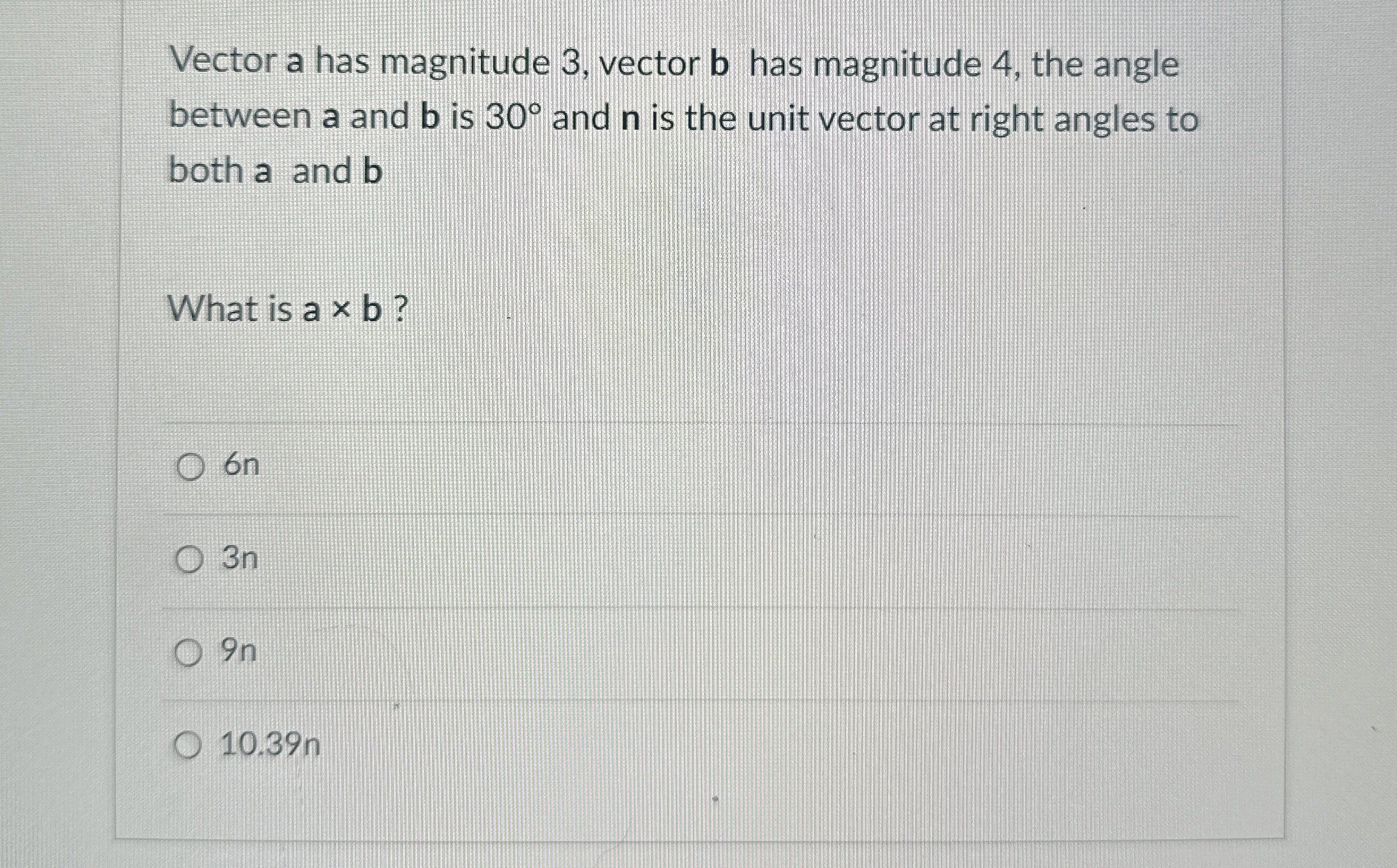 Solved Vector a has magnitude 3 , ﻿vector b ﻿has magnitude | Chegg.com