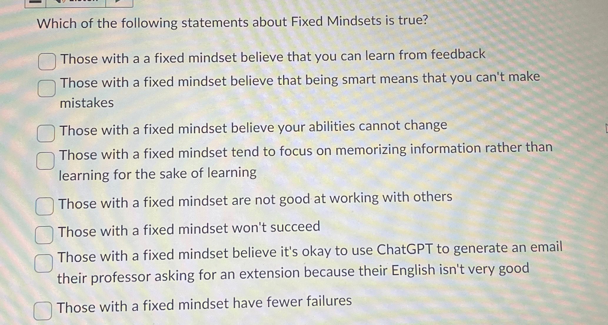 Solved Which of the following statements about Fixed | Chegg.com