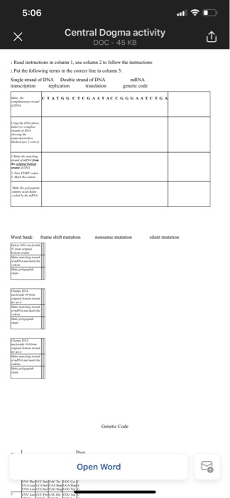 5:06 . Central Dogma activity DOC - 45 KB Read | Chegg.com