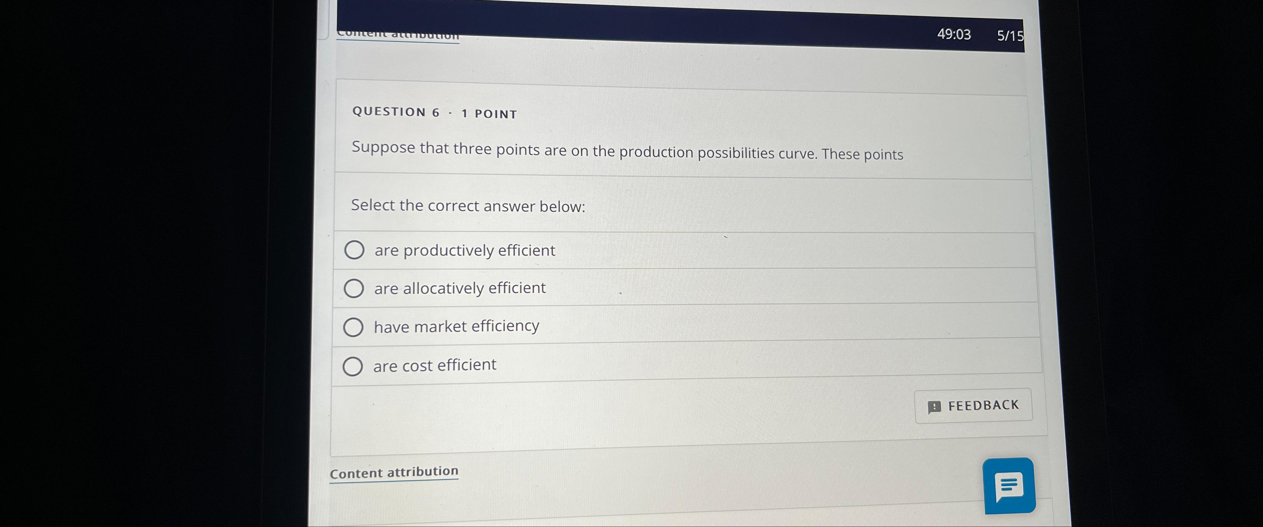 Solved 49:03 ,515QUESTION 6*1 POINTSuppose that three | Chegg.com Solved 49:03 ,515QUESTION 6*1 POINTSuppose that three | Chegg.com