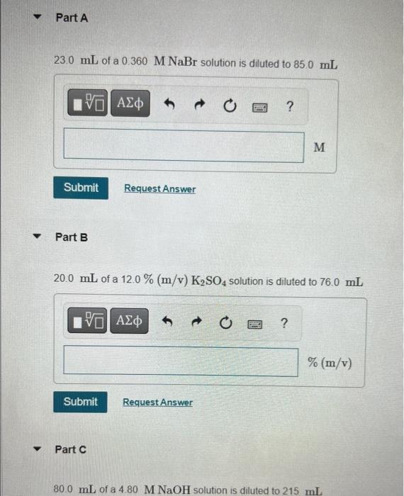 Solved Calculate the final concentration of the solution | Chegg.com